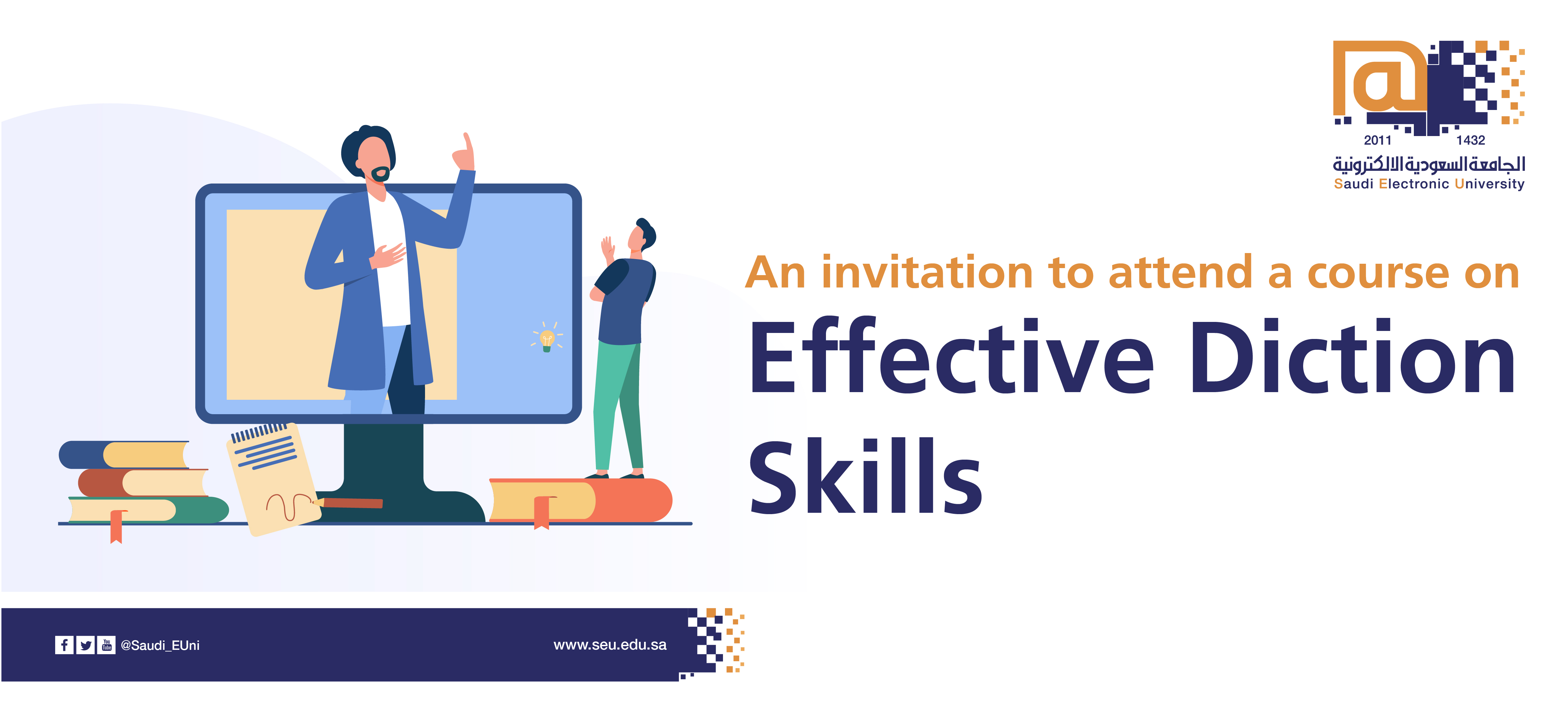 An invitation to attend courses on Effective Diction Skills